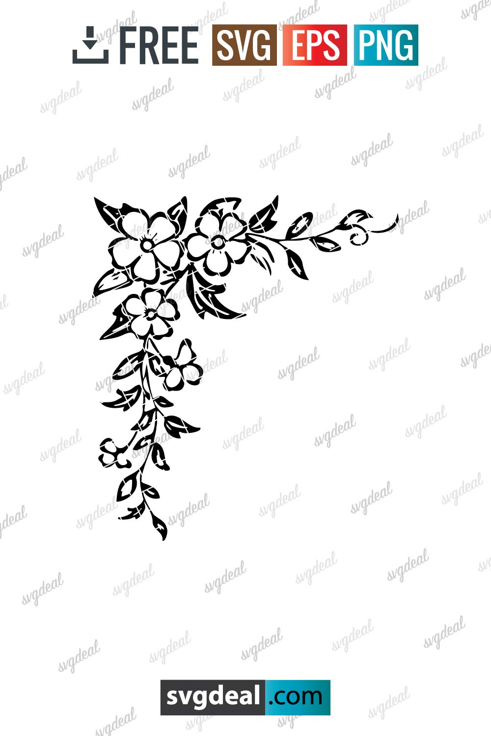 Floral Corner Svg - Free SVG Files