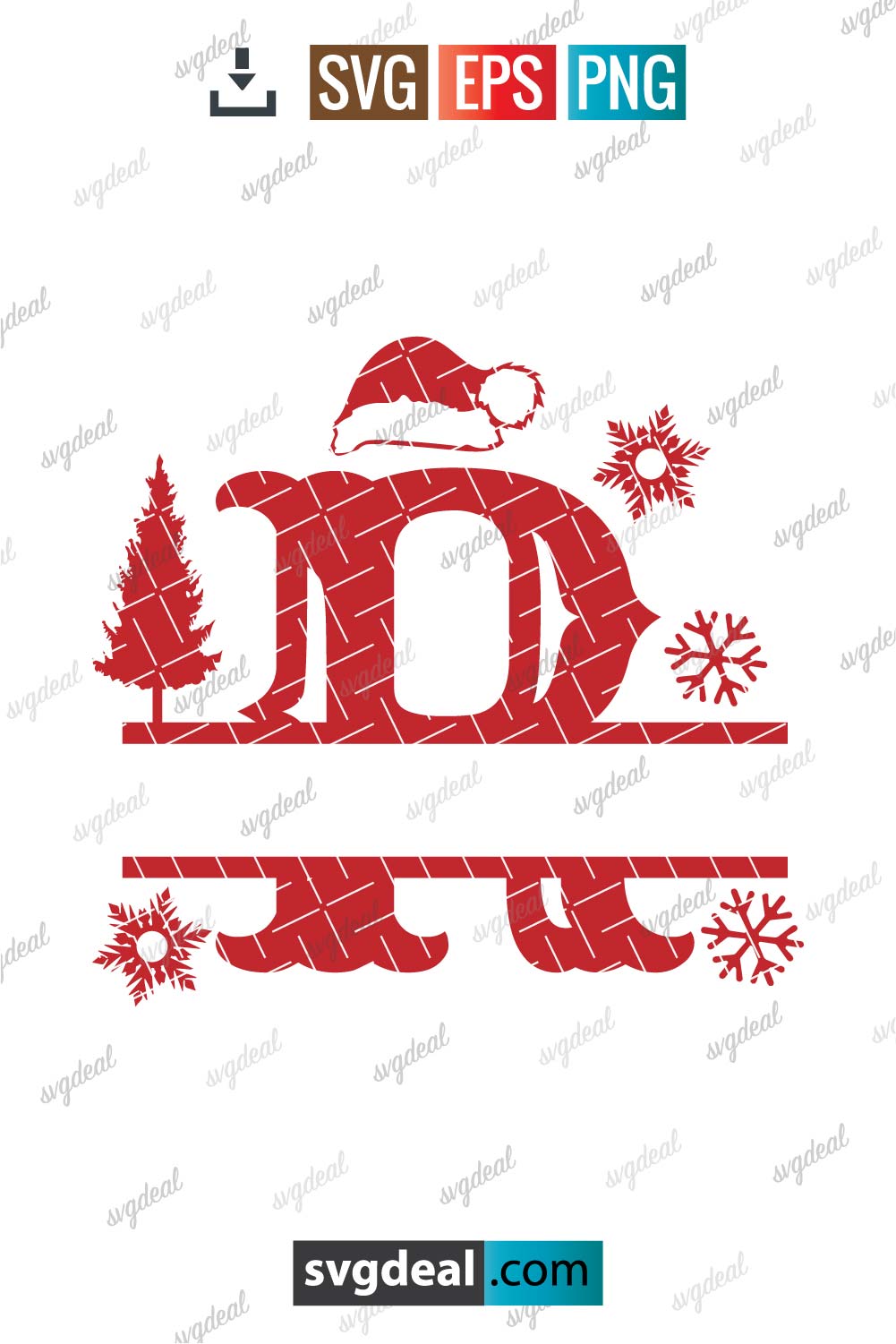 Letter R Christmas Split Letter Svg - Free SVG Files