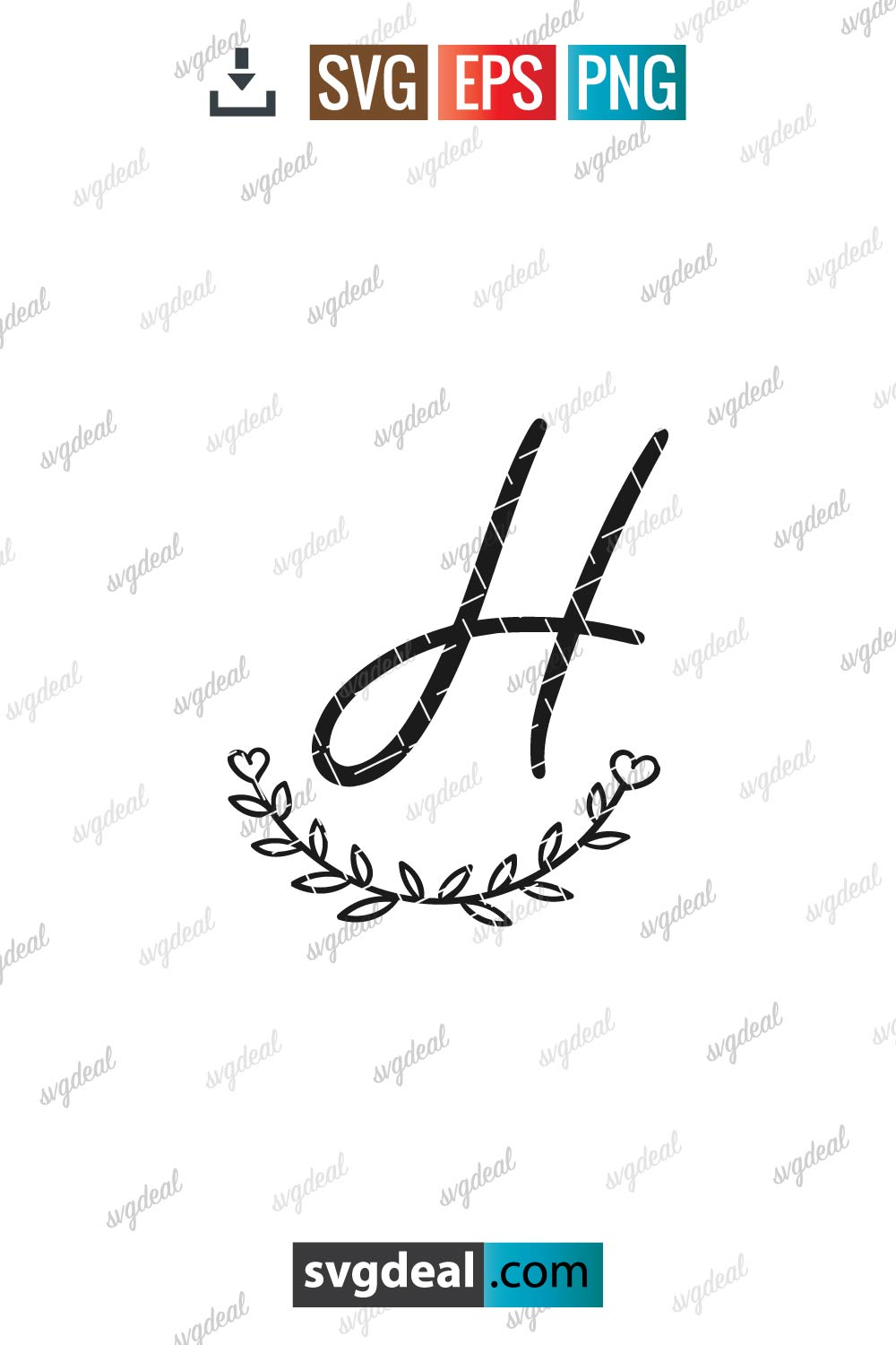 Letter H Monogram Svg - Free SVG Files