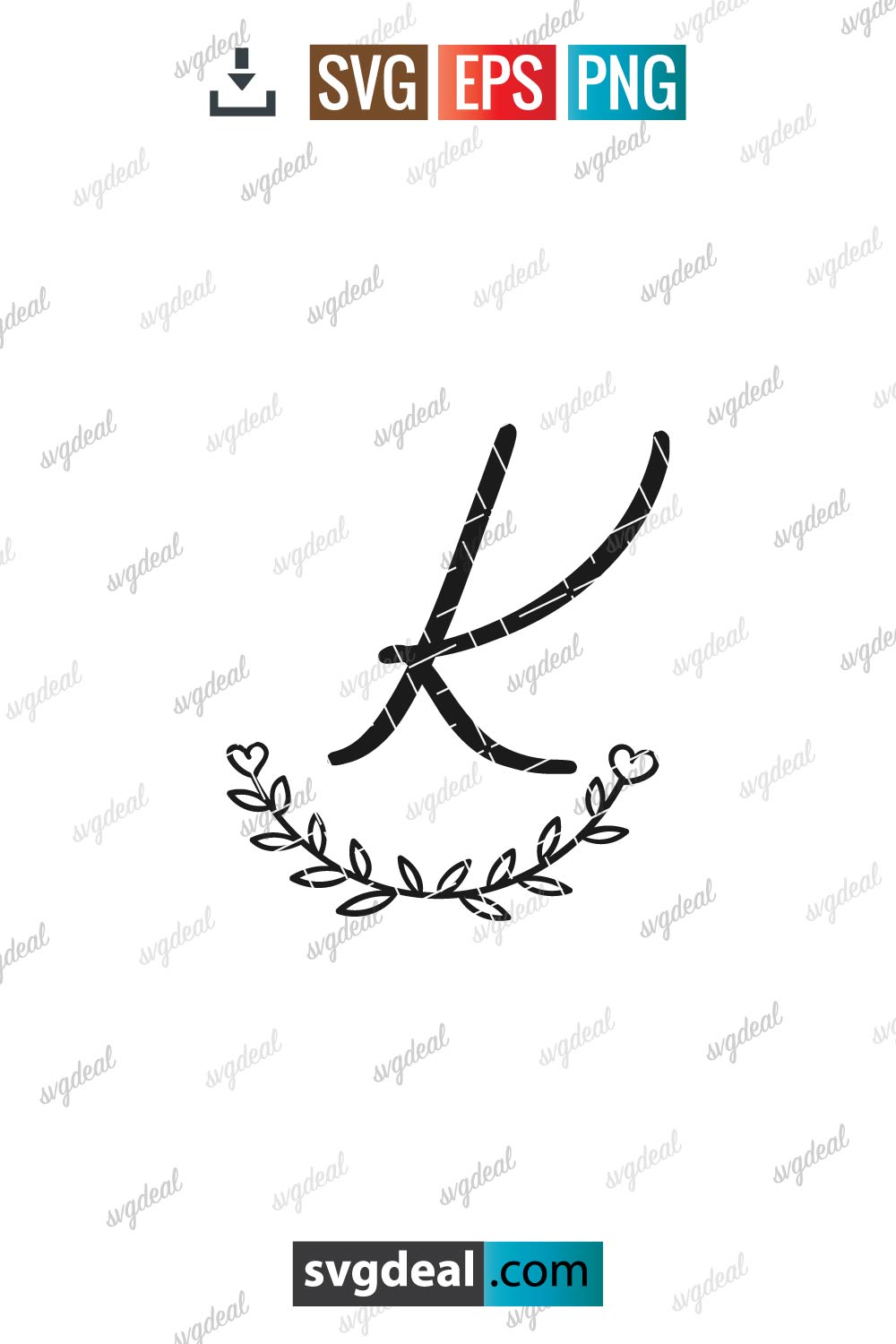 Letter K Monogram Svg - Free SVG Files