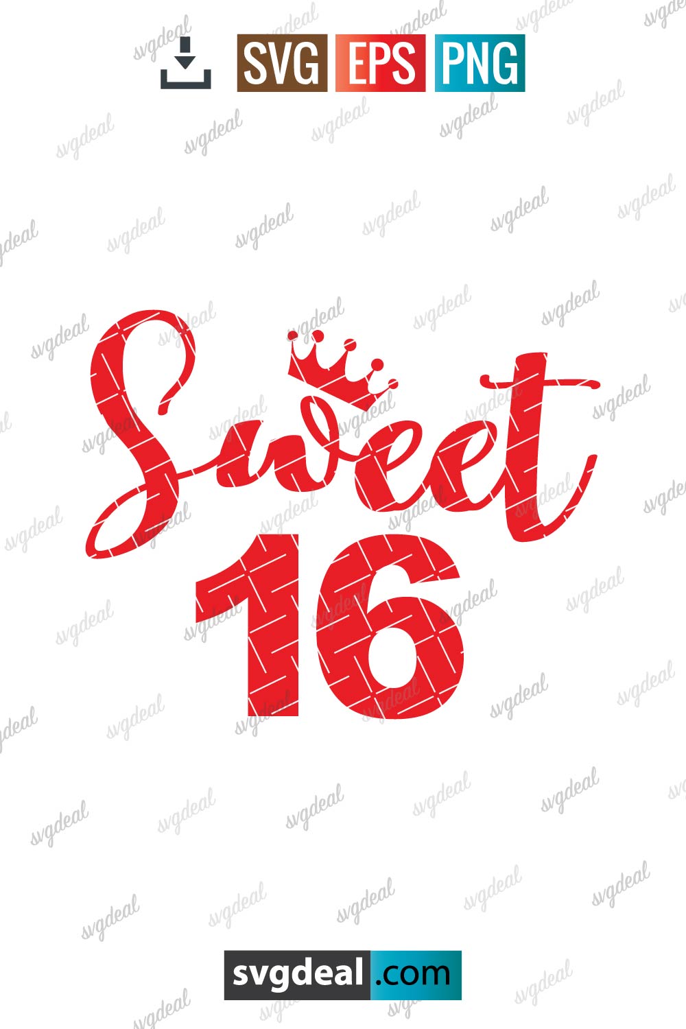 Sweet 16 Svg - Free SVG Files